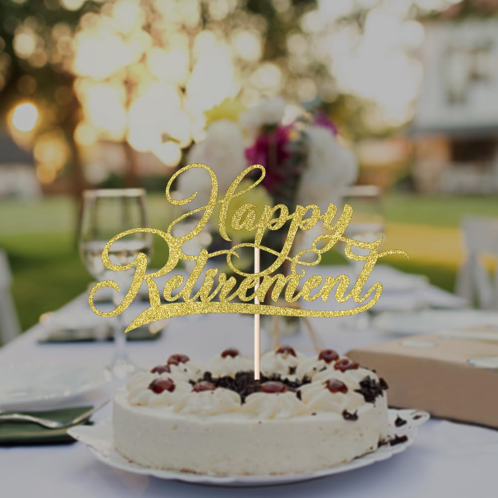 Snapklik.com : Naicaek Happy Retirement Cake TopperGlitter Good Luck We ...