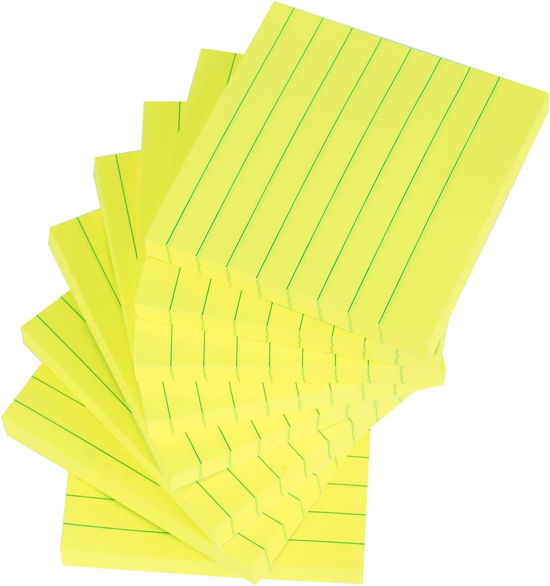 Amazon.com : Vanpad Lined Sticky Notes 3x3 Inches, Bright Yellow Ruled ...