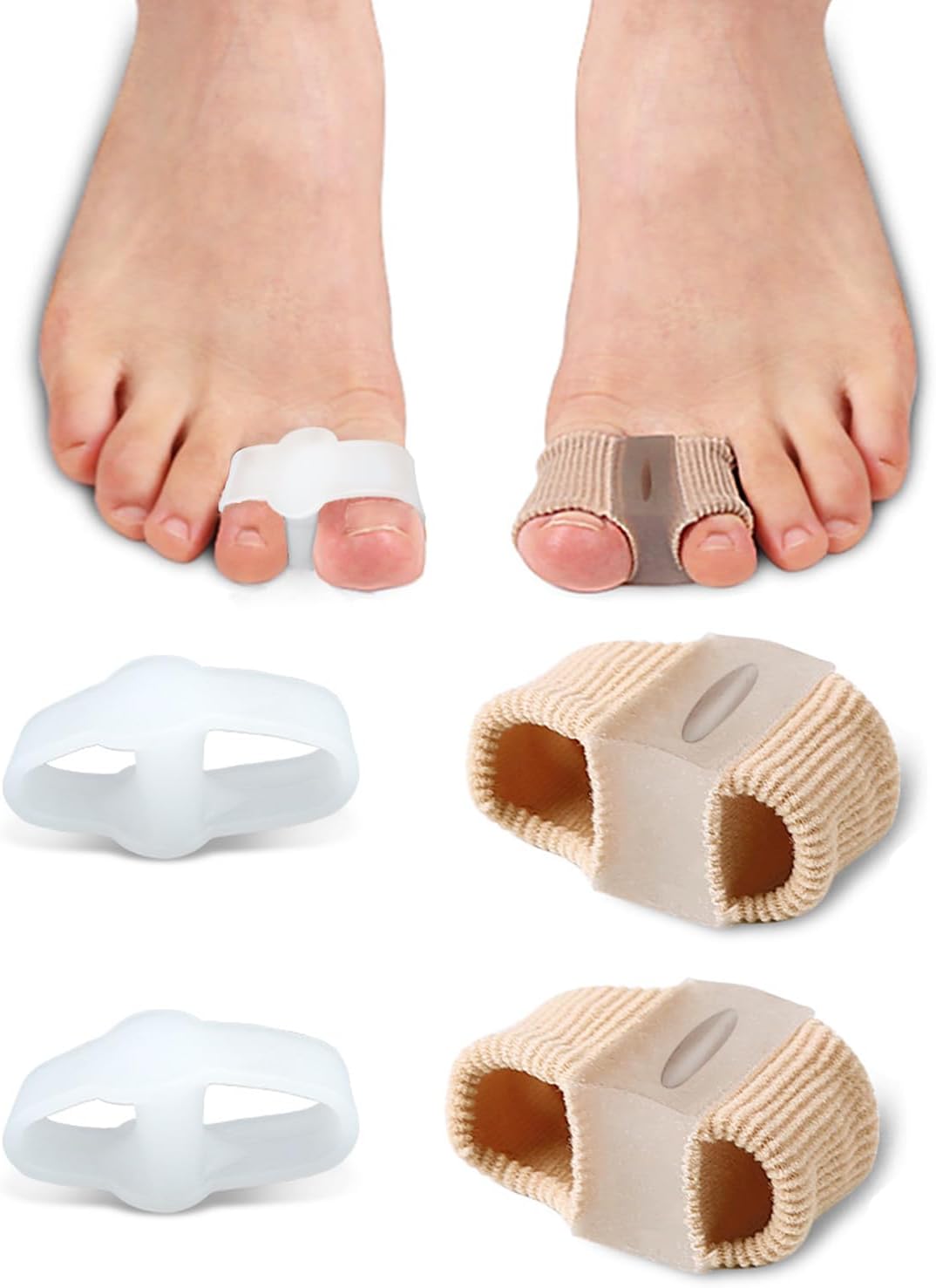 4Pcs BLATOWN Toe Separators Bunion Corrector for Women Men, Gel Big Toe ...