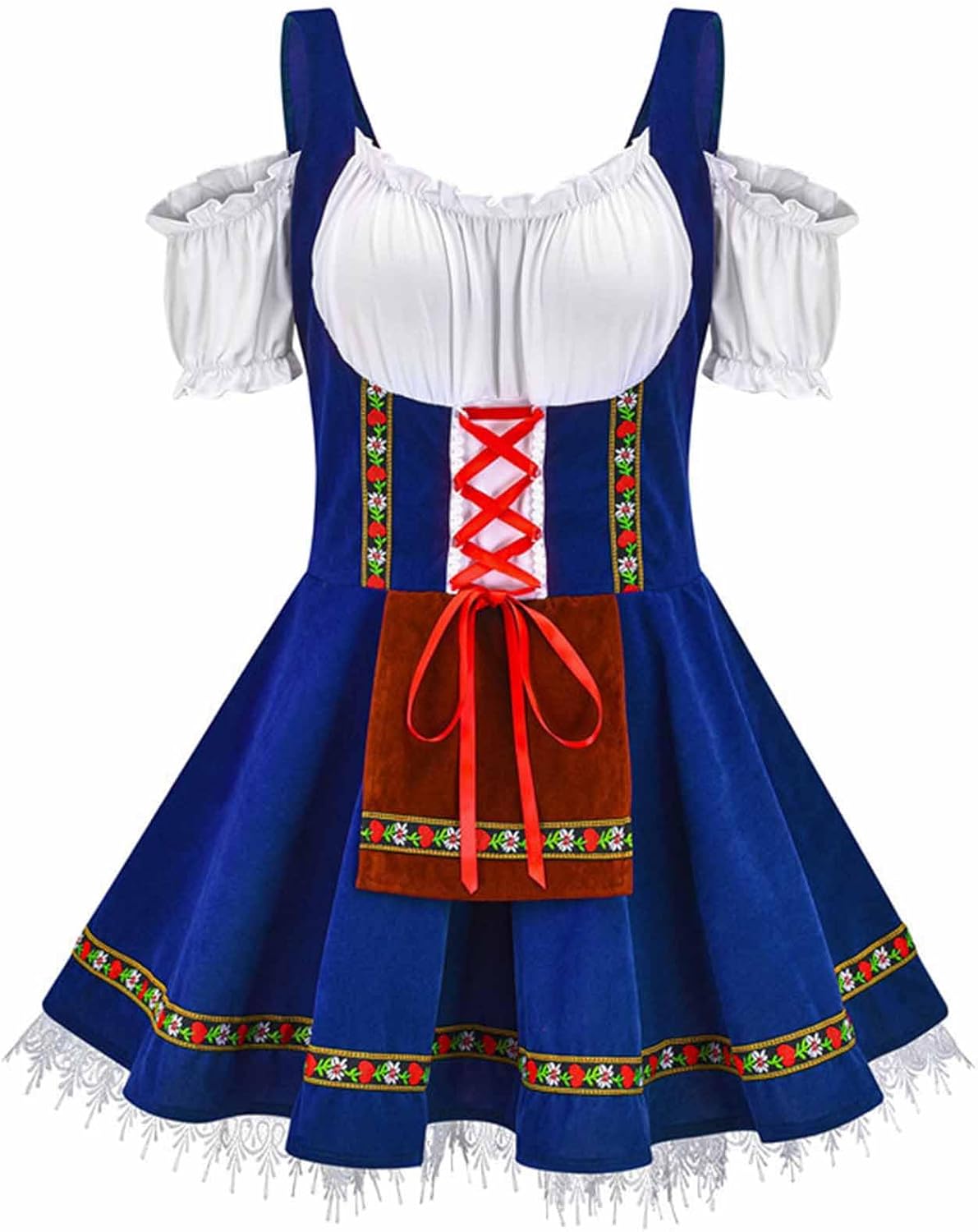 Amazon.com: Women's German Dirndl Dress Off Shoulder Oktoberfest Beer ...