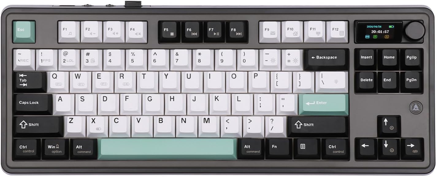 Amazon.com: AJAZZ AK870 TKL Hot Swap Gasket Mount Mechanical Keyboard ...