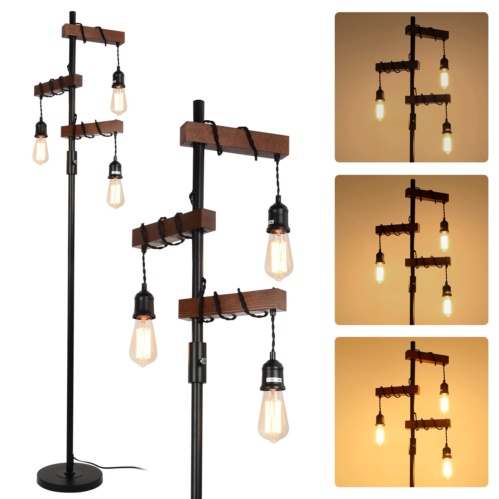 Buy Dimmable Industrial Floor Lamp Farmhouse Tree Floor Lamp 68 Inch