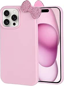 Amazon.com: Pajony Cases for iPhone 12 Pro Max, Luxury Glitter 3D Rhinestone Bow Phone Cover ...