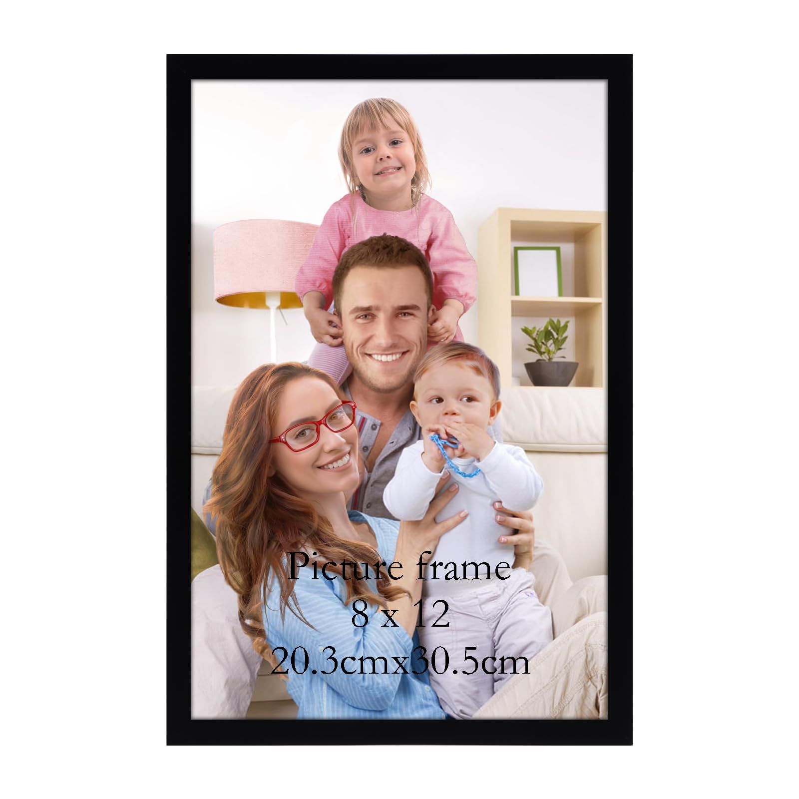 Giftgarden 8x12 Picture Frame Black, 8 by 12 Thin Photo Frame for Wall ...