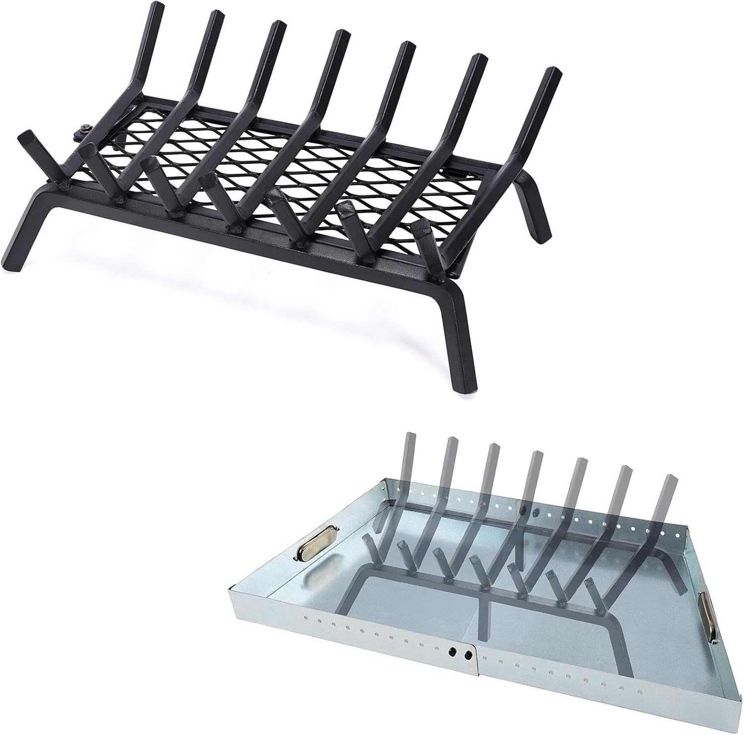 Amazon.com: INNO STAGE 21" Fireplace Grates Adjustable Fireplace Tray ...