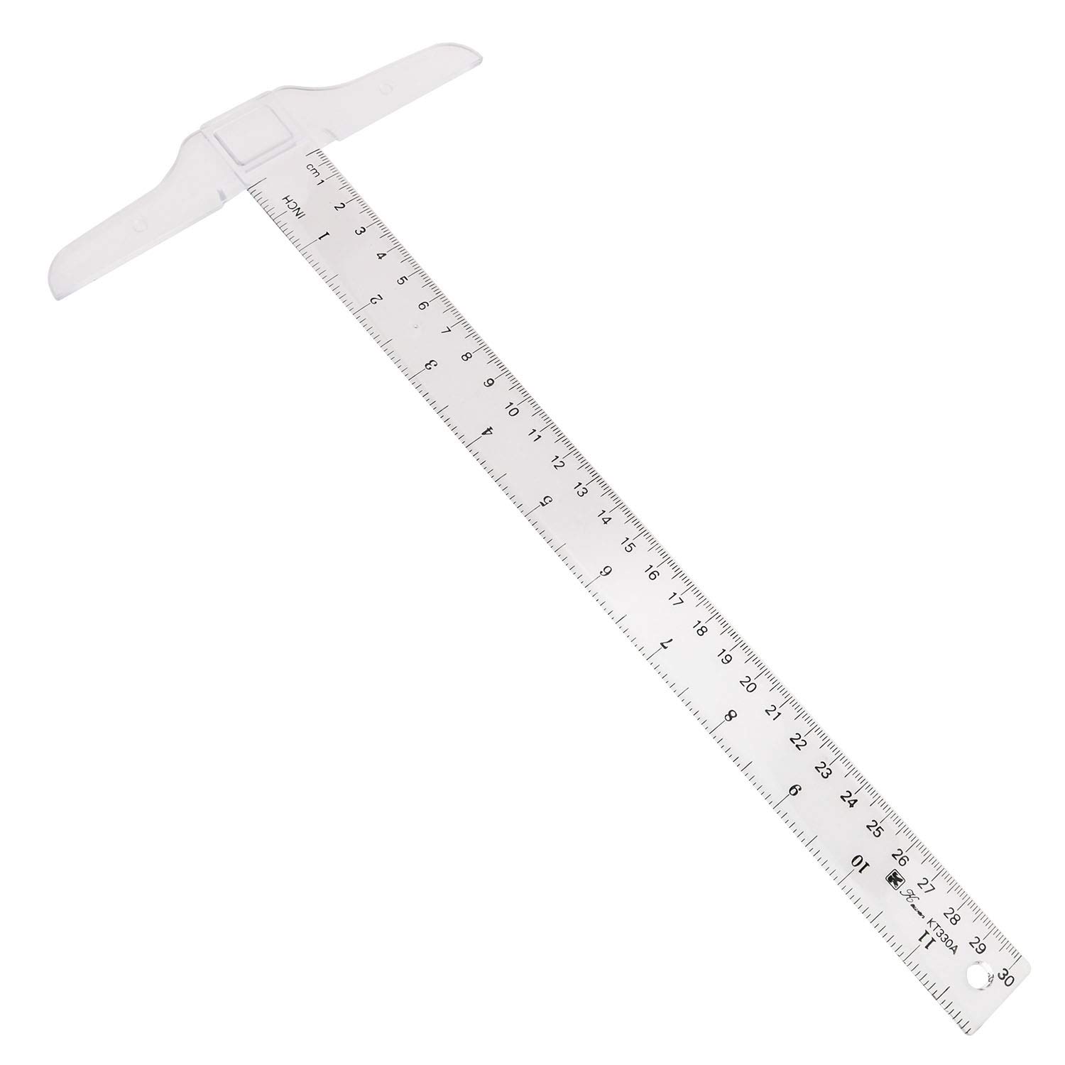 Tegg T-Square 30cm/12Inch Plastic Transparent T Ruler Double Side ...