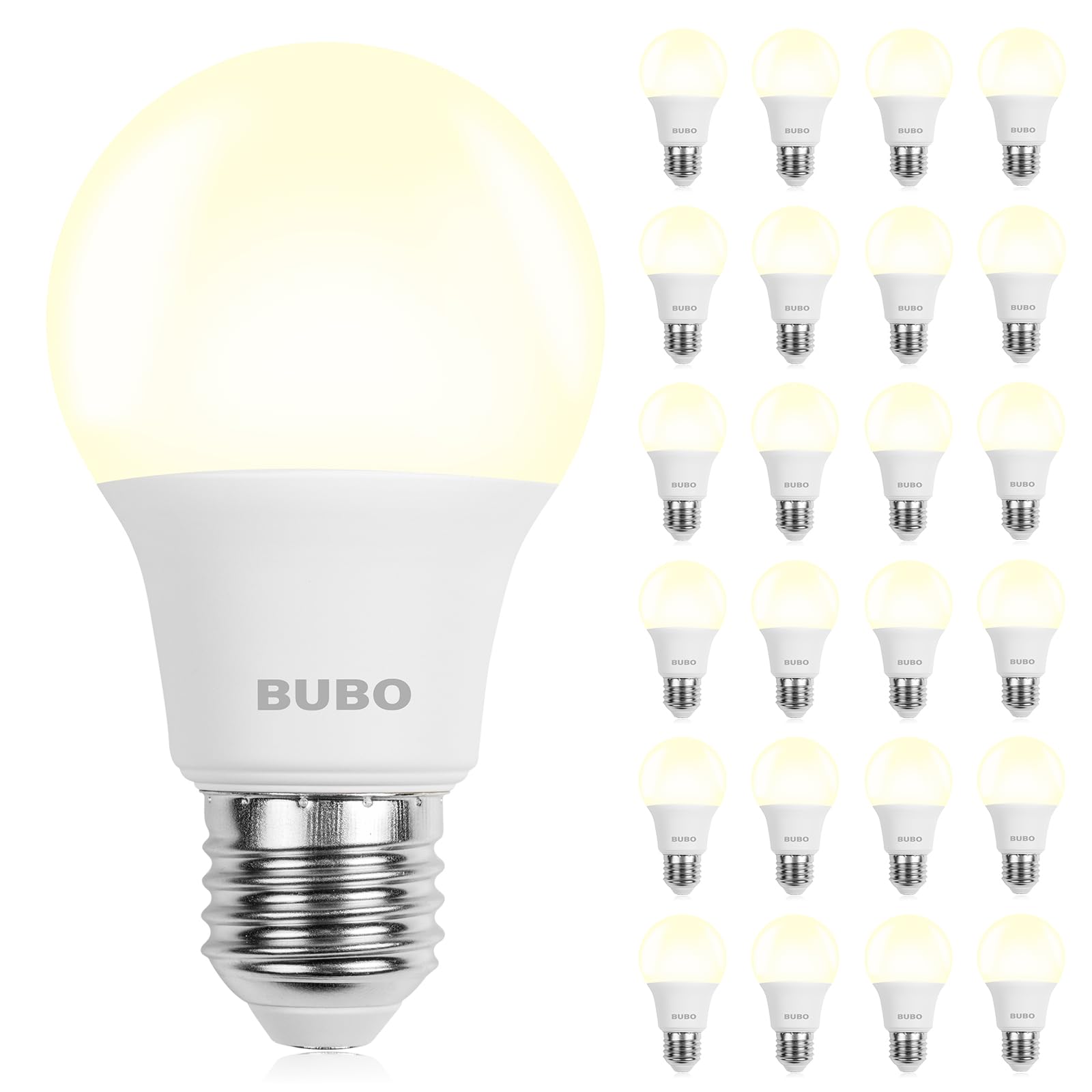 BUBO A19 LED Light Bulbs, 60 Watt Equivalent LED Bulbs, Natural White ...
