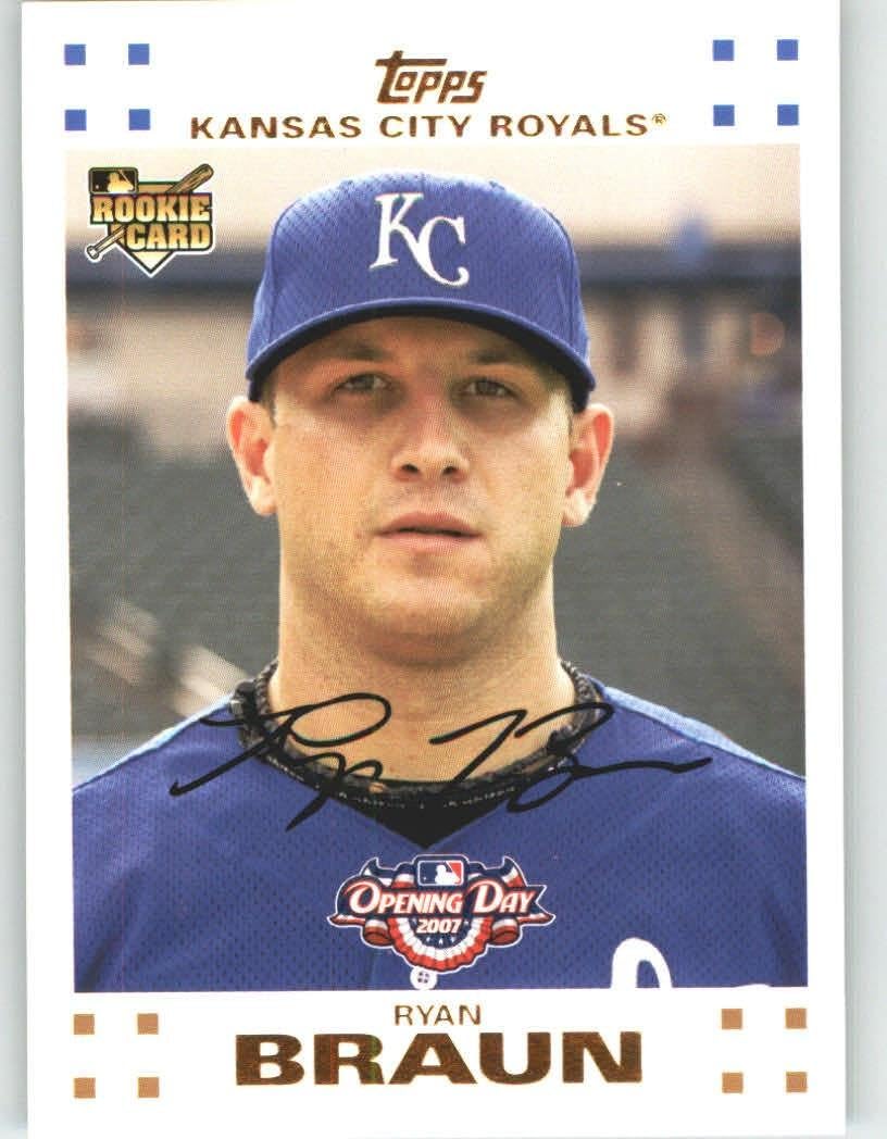 2007 Topps Opening Day #169 Ryan Braun RC - Kansas City Royals (RC ...