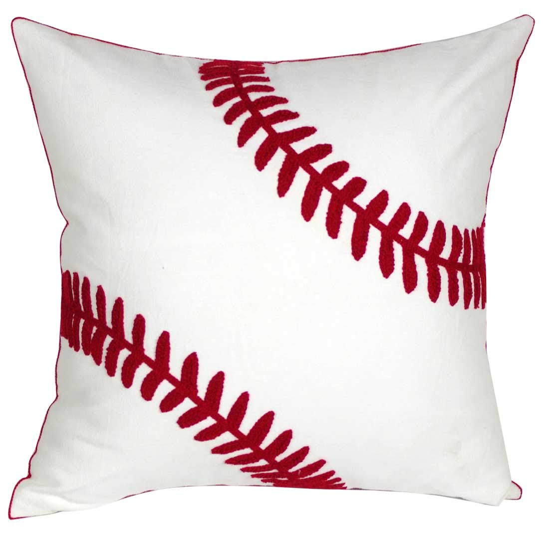 Amazon.com: DECOPOW Embroidered Baseball Throw Pillow Cover,Square 18 ...