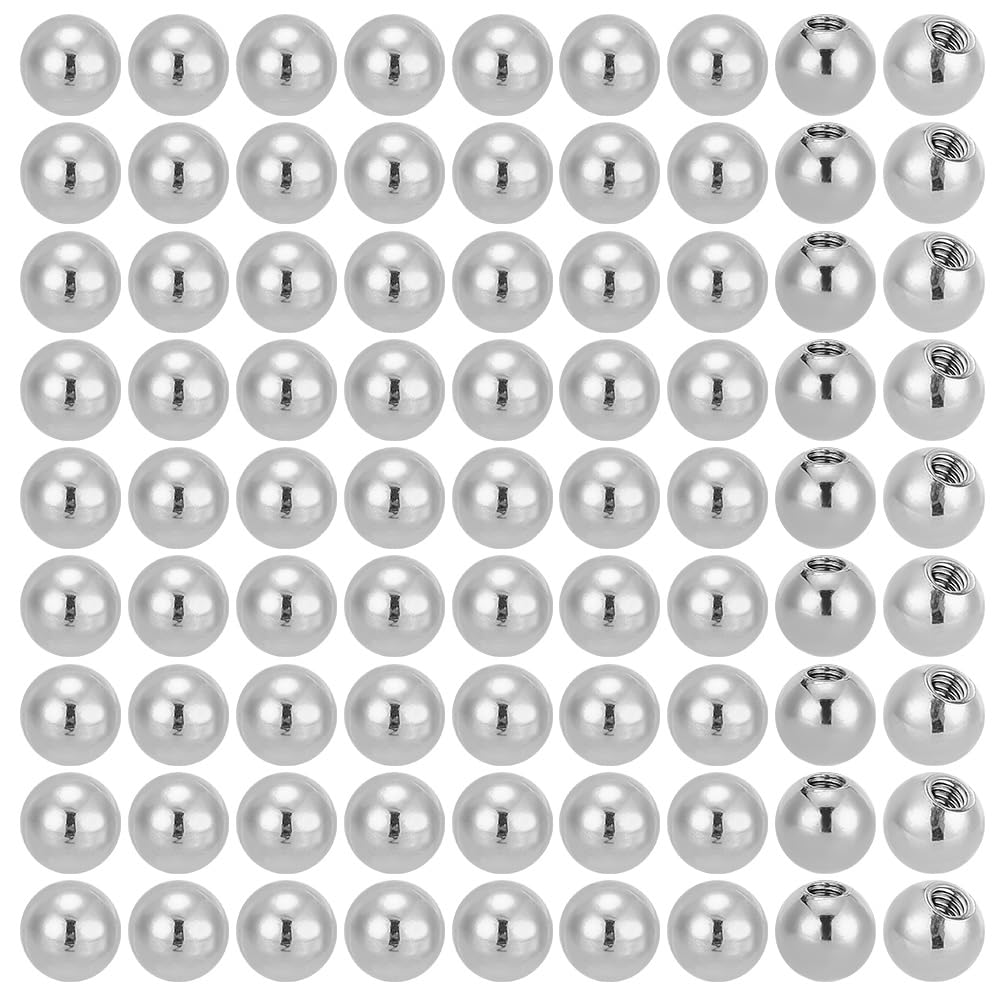 Amazon.com: GOMAKERER 100 Pcs 304 Stainless Steel Earring Nuts, Round ...