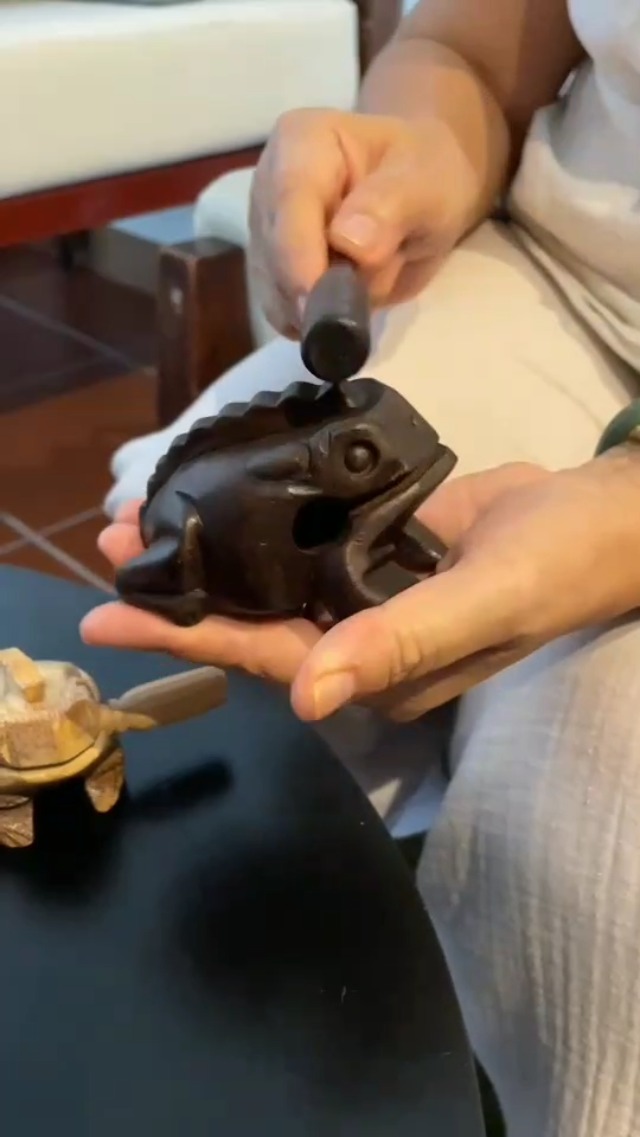 Watch Family Wooden Frog Guiro Rasp Musical Instrument 3 Pieces on ...