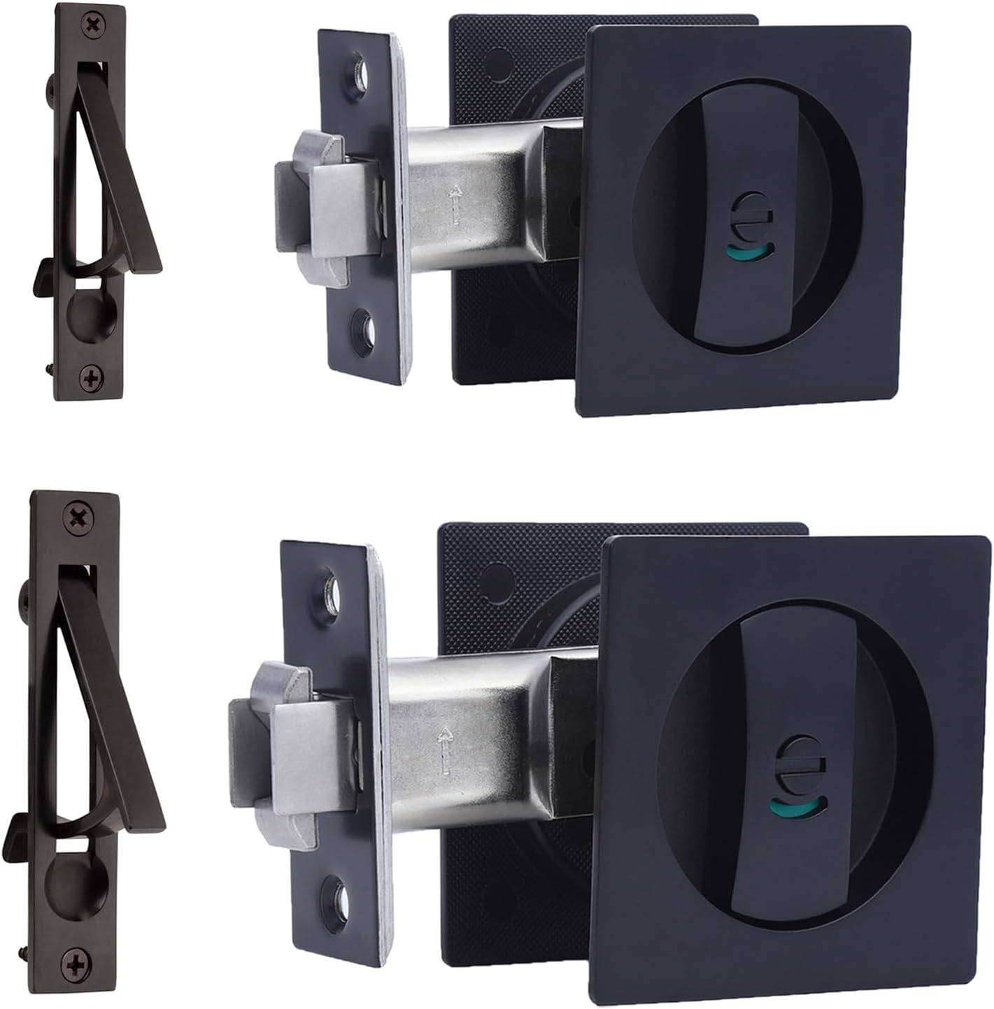 Dontay 2 Pack Pocket Door Lock, Color Coded Indicators, Privacy (Bed ...
