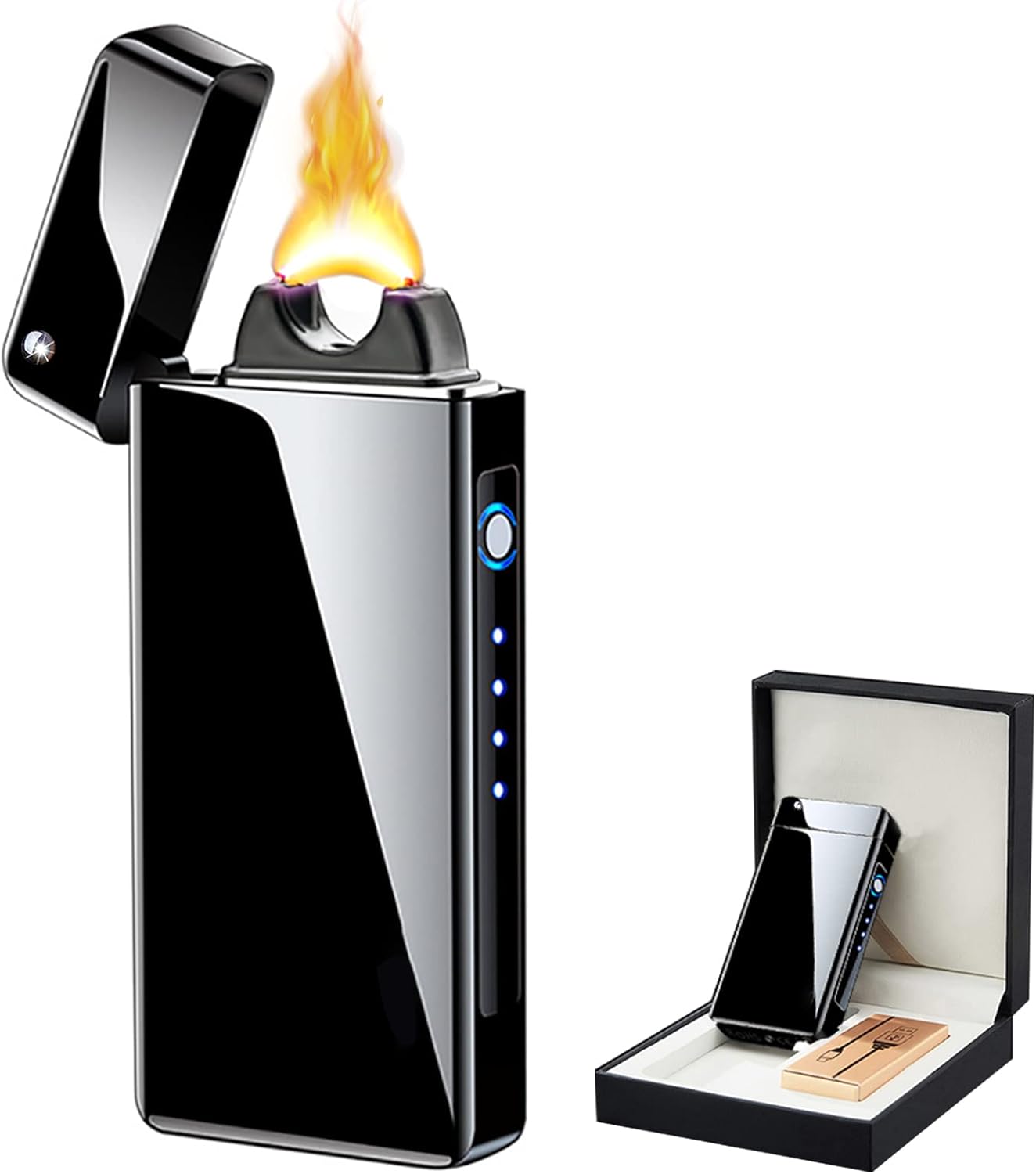 Amazon.com: TIKIUKI Electric Lighters Rechargeable Flameless Windproof ...