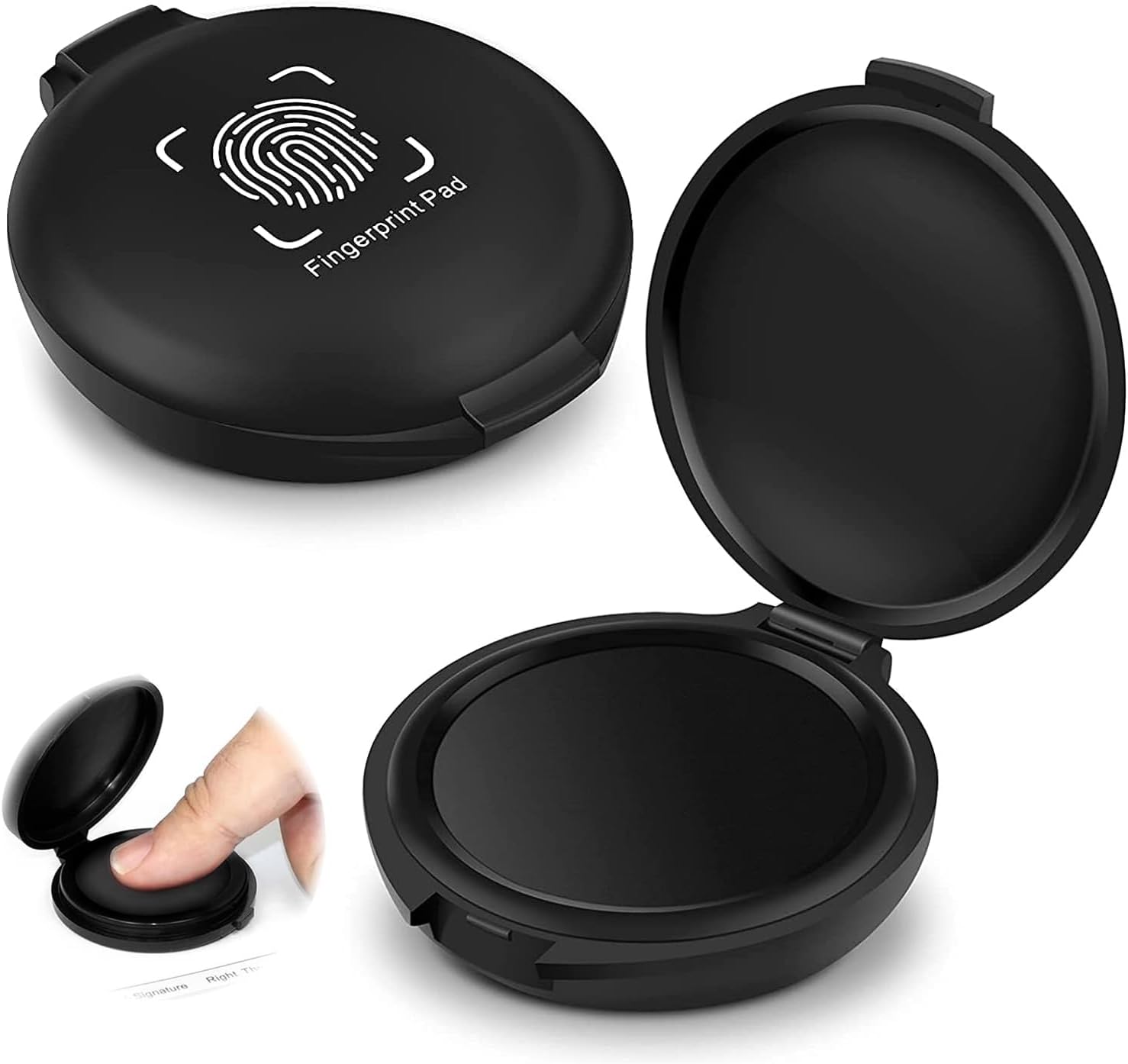 SULIVES 2 Pcs Fingerprint Ink Pads Thumbprint Ink Pads Stamp Ink Pad ...