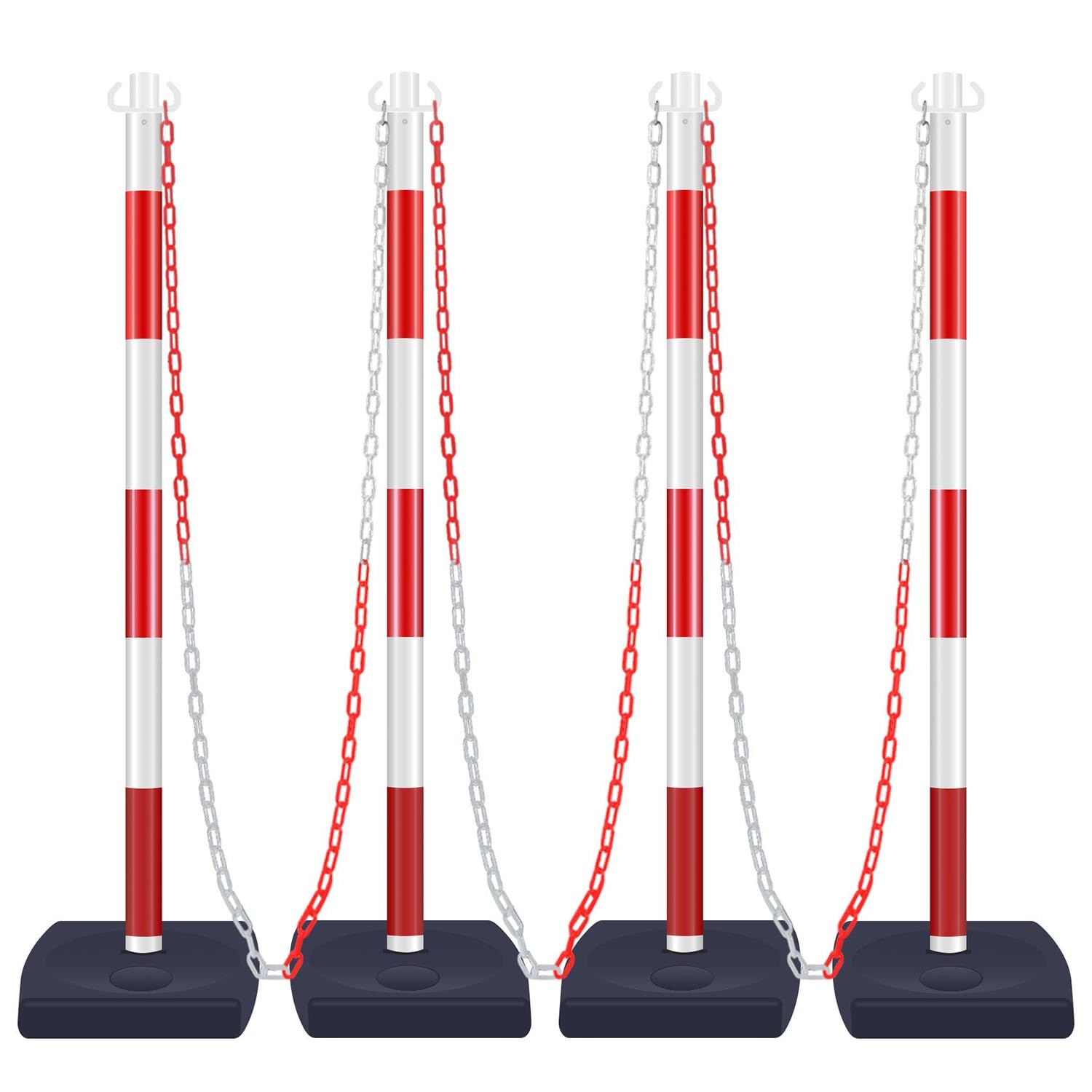 OrangeStar [4 Pack] 40" Delineator Post Cone with Filleable Base ...