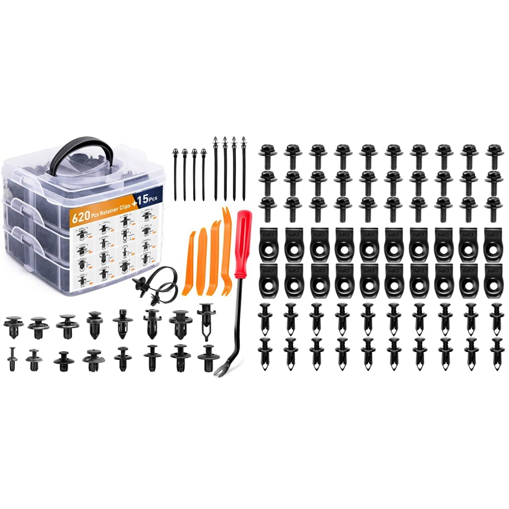 Amazon.com: GOOACC Car Body Retainer Clips Kit (635Pcs) + Engine Splash ...