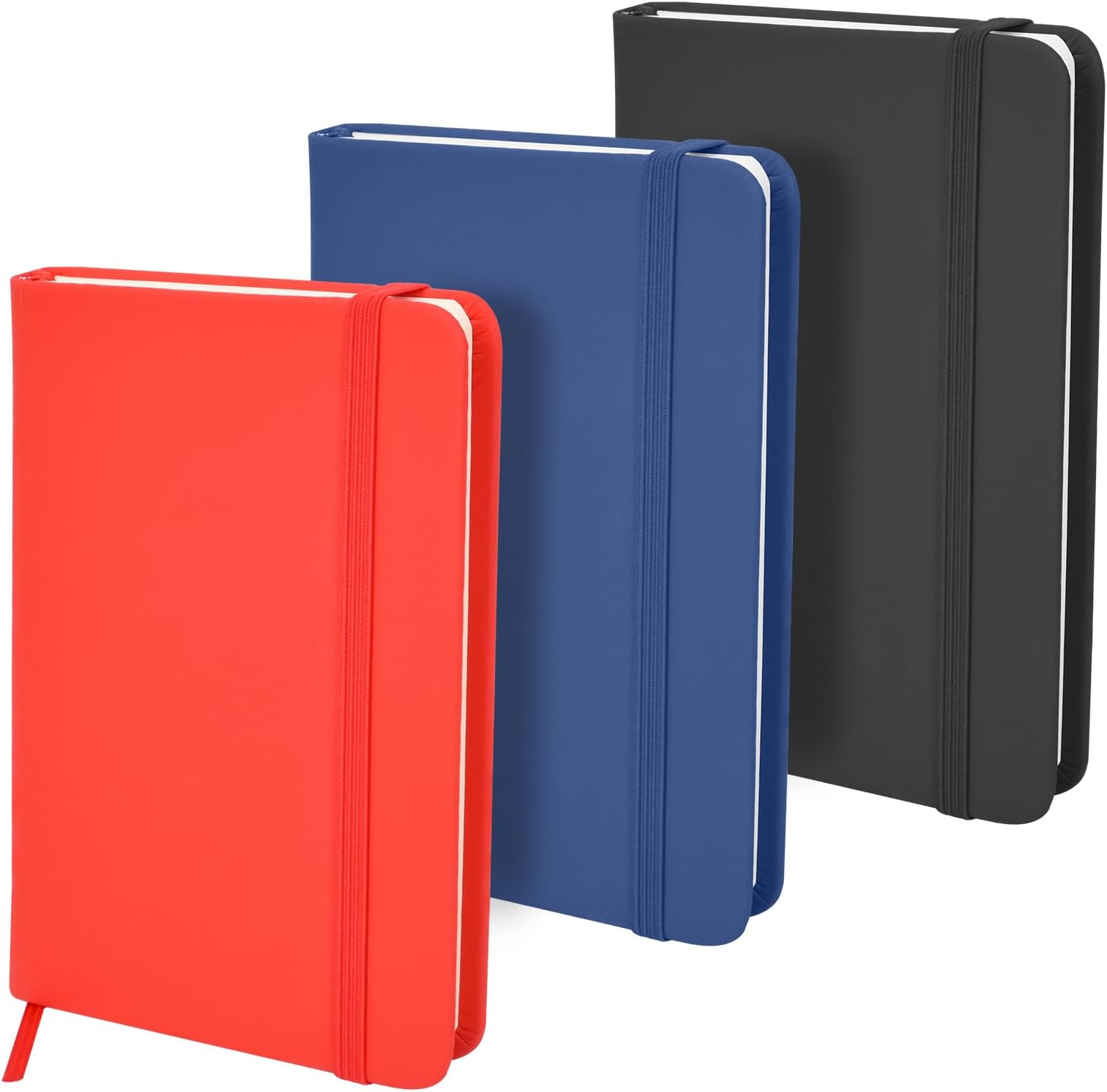 UIRIO Small Pocket Notebook - Set of 3 Leather Notepad, 3.5" x 5.5 ...
