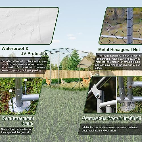 Snapklik.com : LCOZPG Large Chicken Coop Upgrade Tri-Supporting Wire ...
