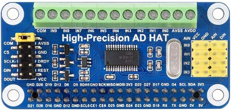 High-Precision AD HAT Compatible With Raspberry Pi Series & Jetson Nano ...
