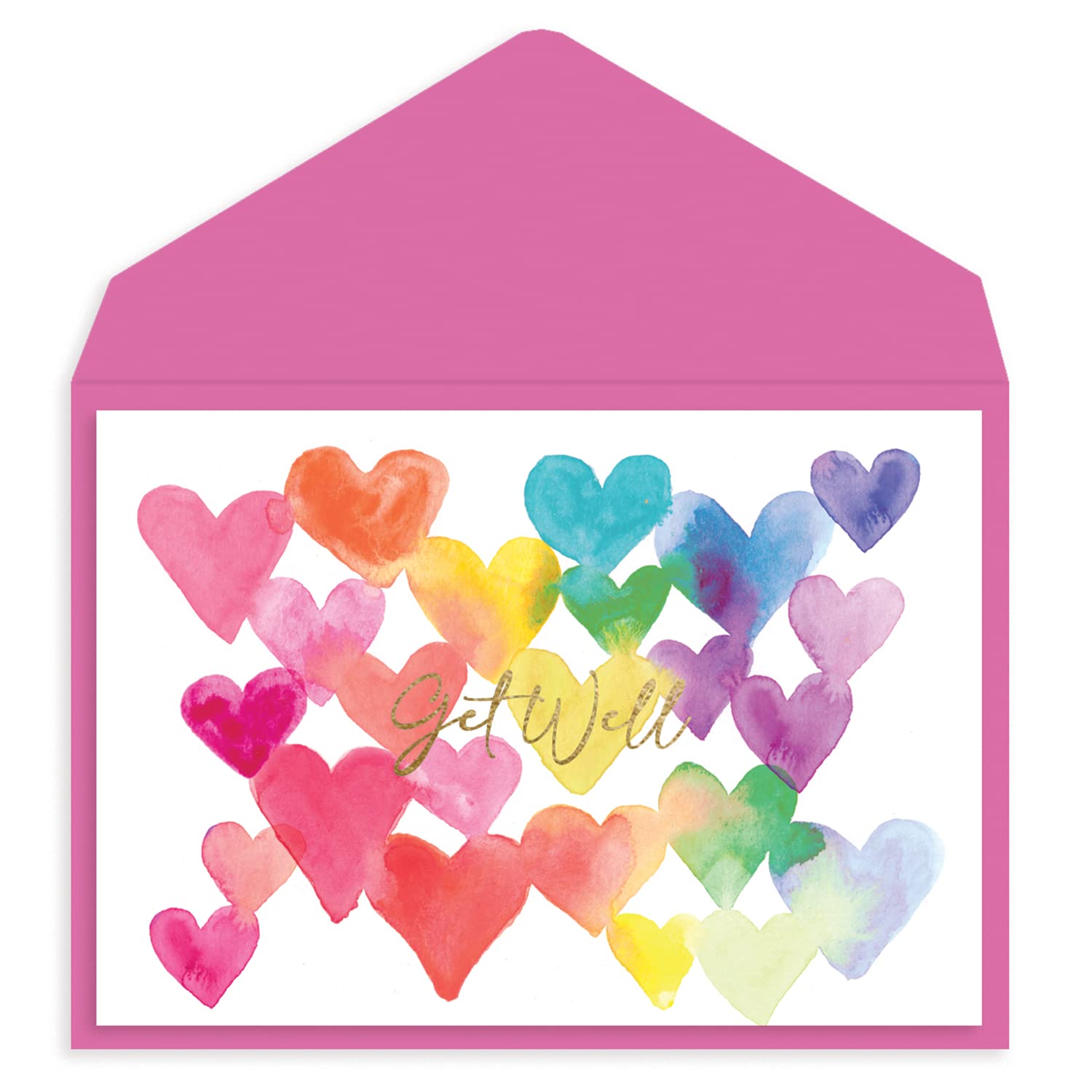 Snapklik.com : Graphique Rainbow Hearts Get Well Card Feel Better Soon ...
