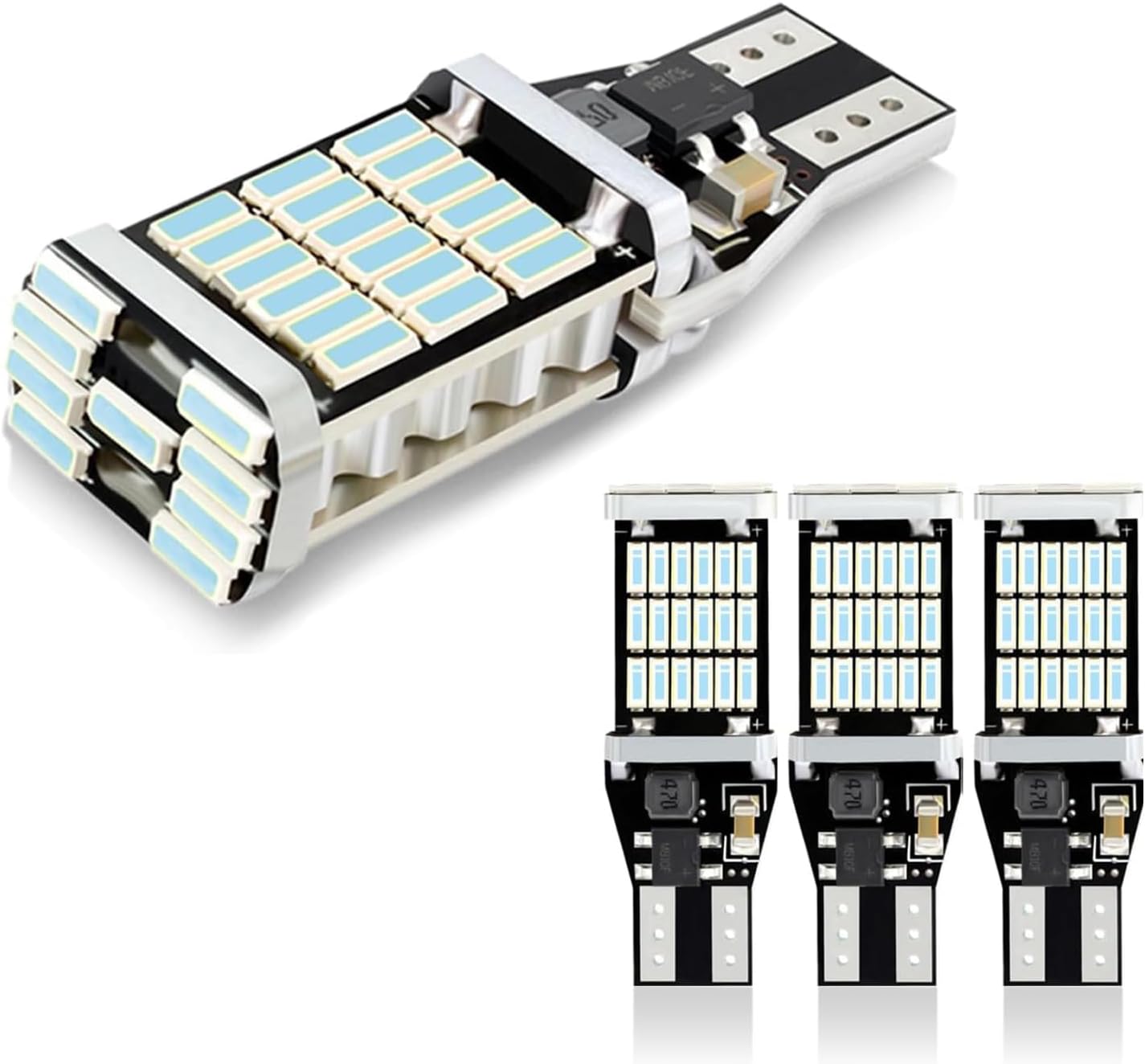 Amazon.com: Nowkont Pack-4 Car LED Brake Lights, T15-4014-45SMD Reverse ...