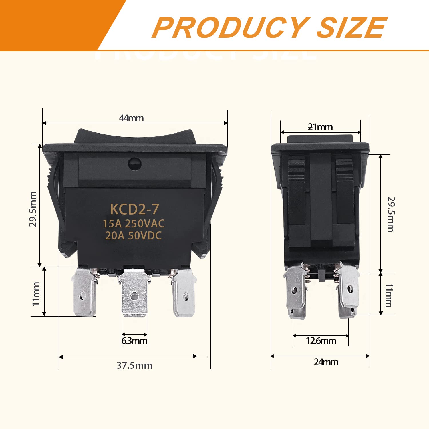 Snapklik.com : Mankk 6 Pin Momentary RV Jack Switch 12V DC Reverse ...