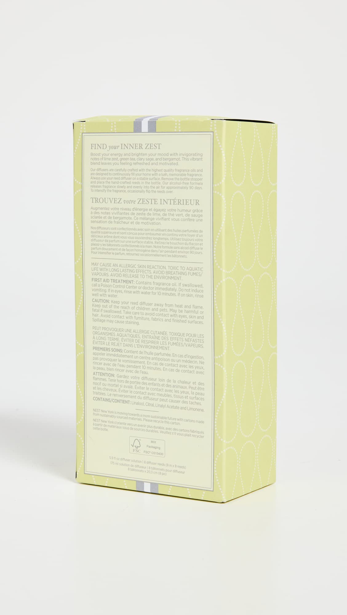 Snapklik.com : NEST Fragrances Lime Zest & Matcha Reed Diffuser