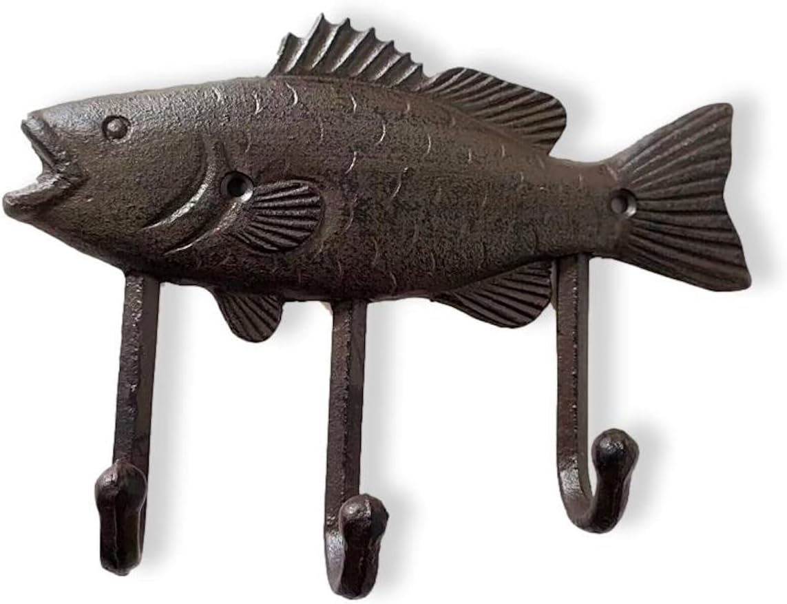 Amazon.com: The Bridge Collection 8 1/2" Bass Fish Key Wall Hanger ...