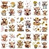 Amazon.com: Highland Cow Rub on Transfers for Crafts - Rngmsi 9 Sheets ...