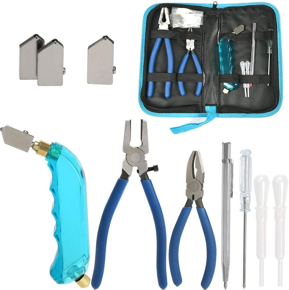 Hilitchi 3-Pcs Premium Glass Running Breaking Pliers and Pistol Grip ...