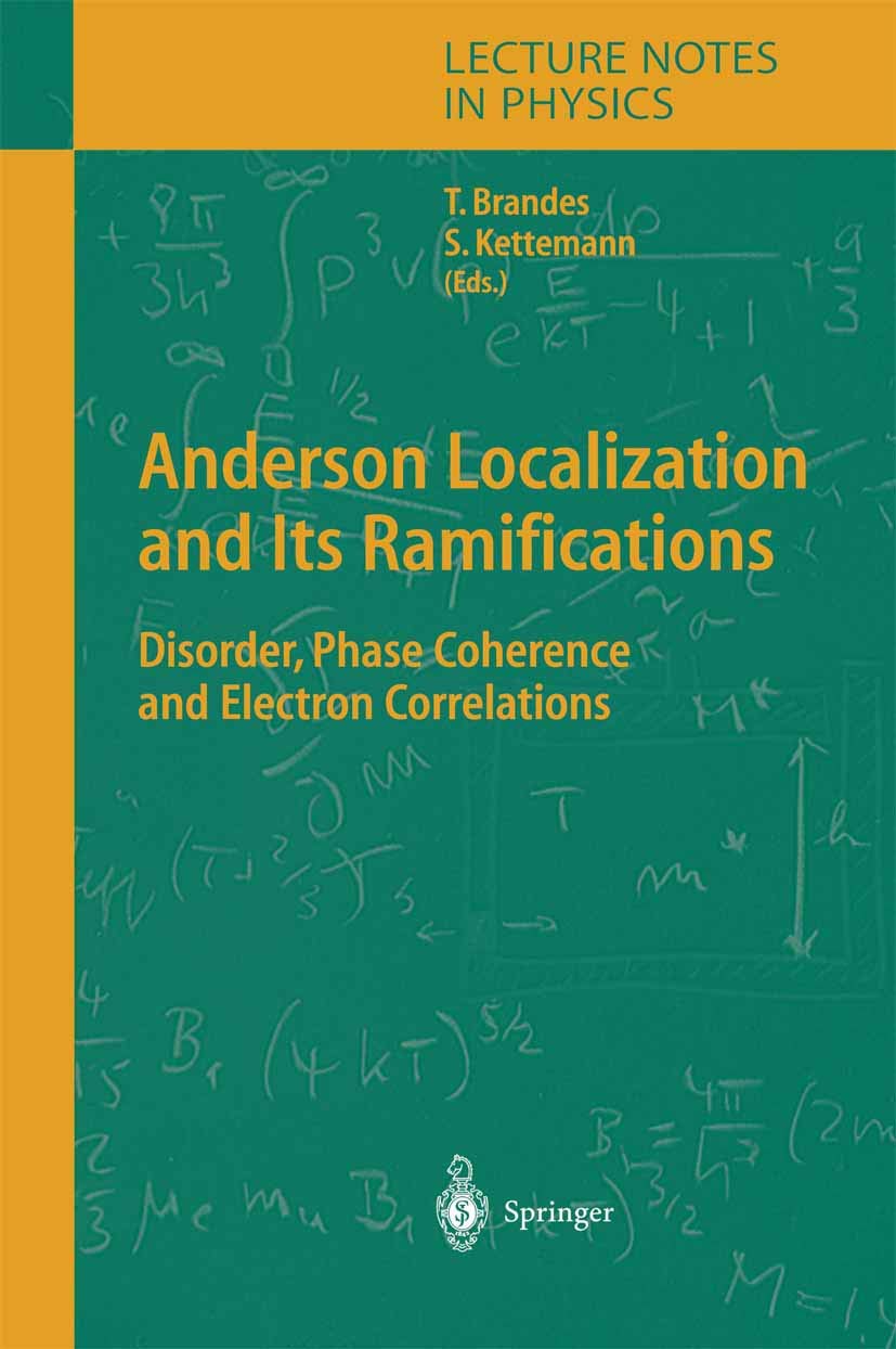 Amazon.com: Anderson Localization and Its Ramifications: Disorder ...