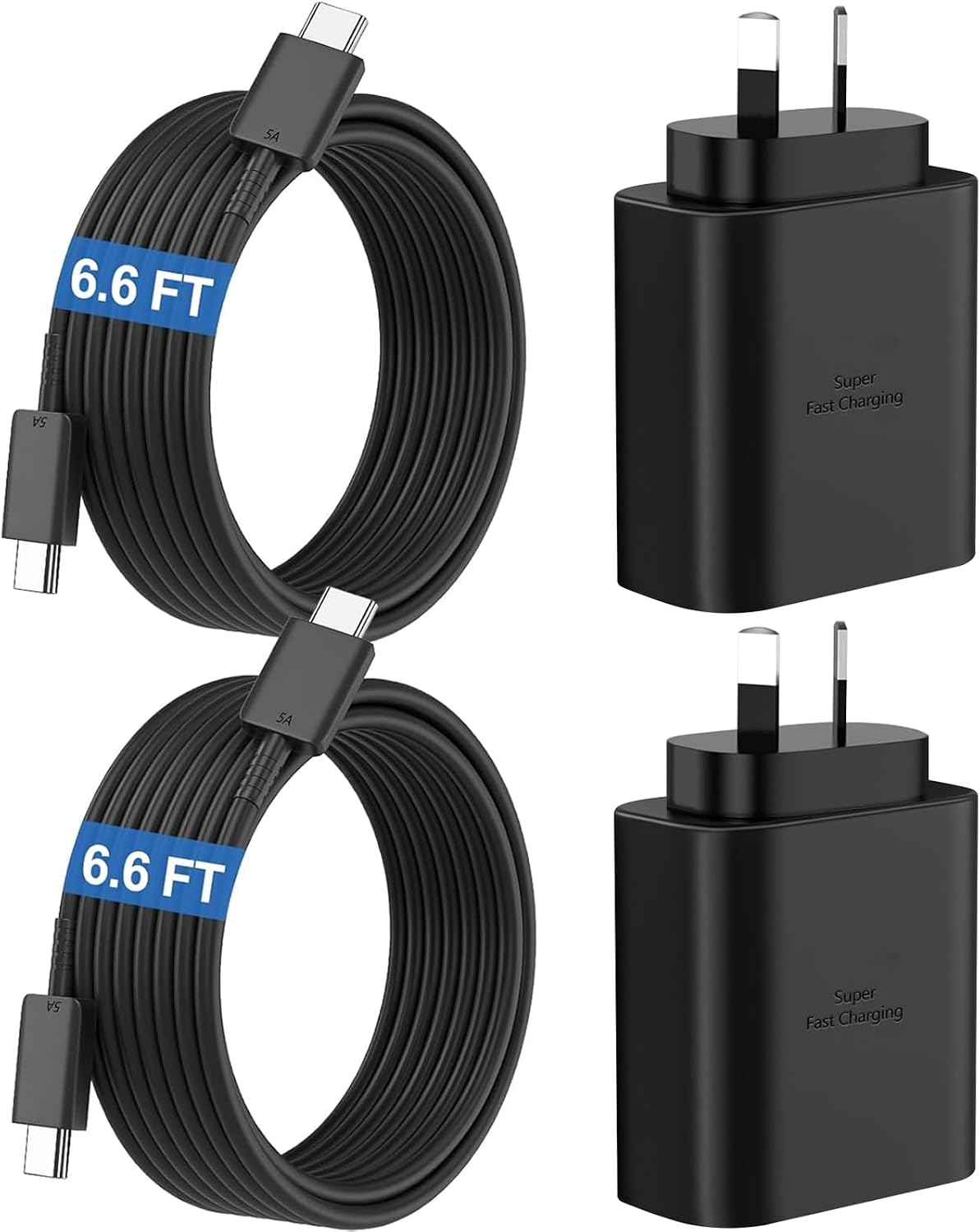 45W Fast Charger Type C, 2 Pack USB C Android Phone Charger Cord PD/PPS ...