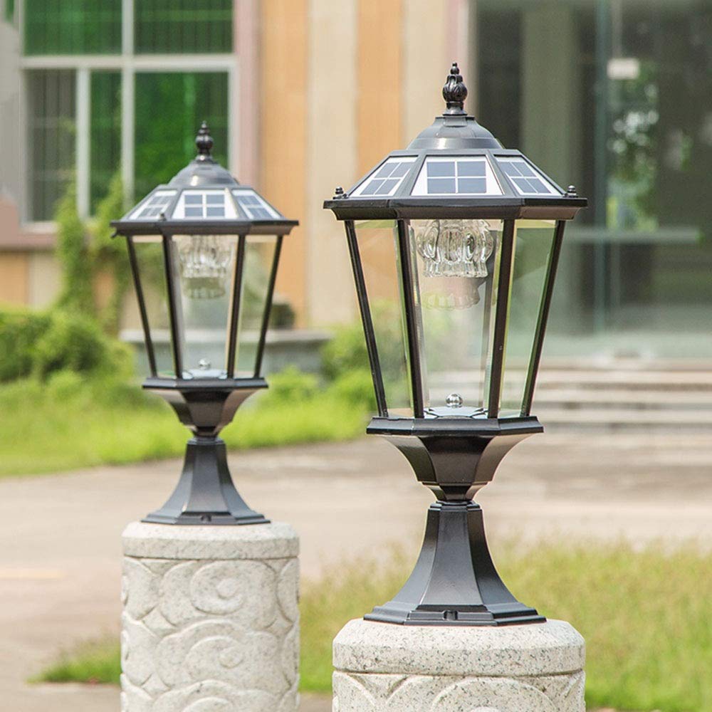 Octagon Lamp Post Outside Lighting Tapered Light Pole | AL 4M Black
