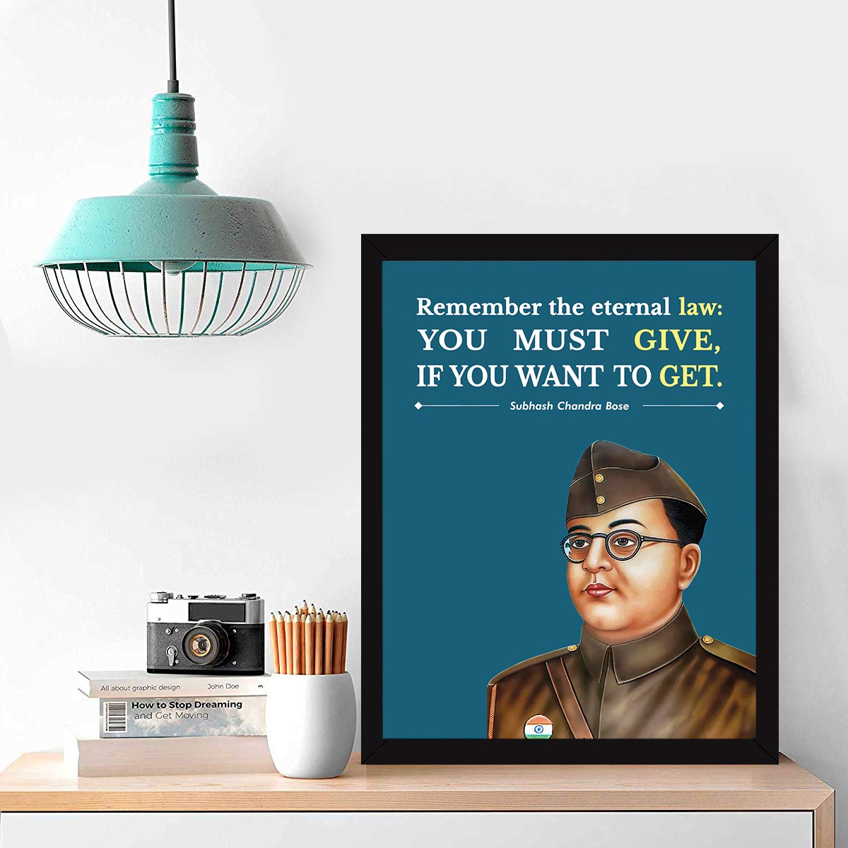 Buy Chaka Chaundh - Subhash Chandra Bose Poster Frame Photo ...