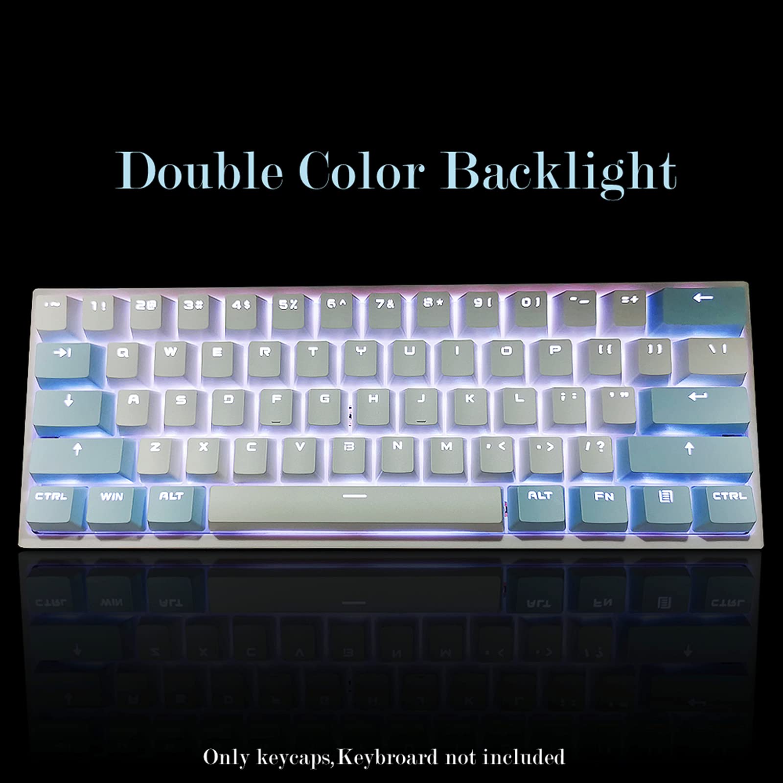 XVX Keycaps 60 Percent - White Keycaps Custom, Suitable for GK61/RK61 ...