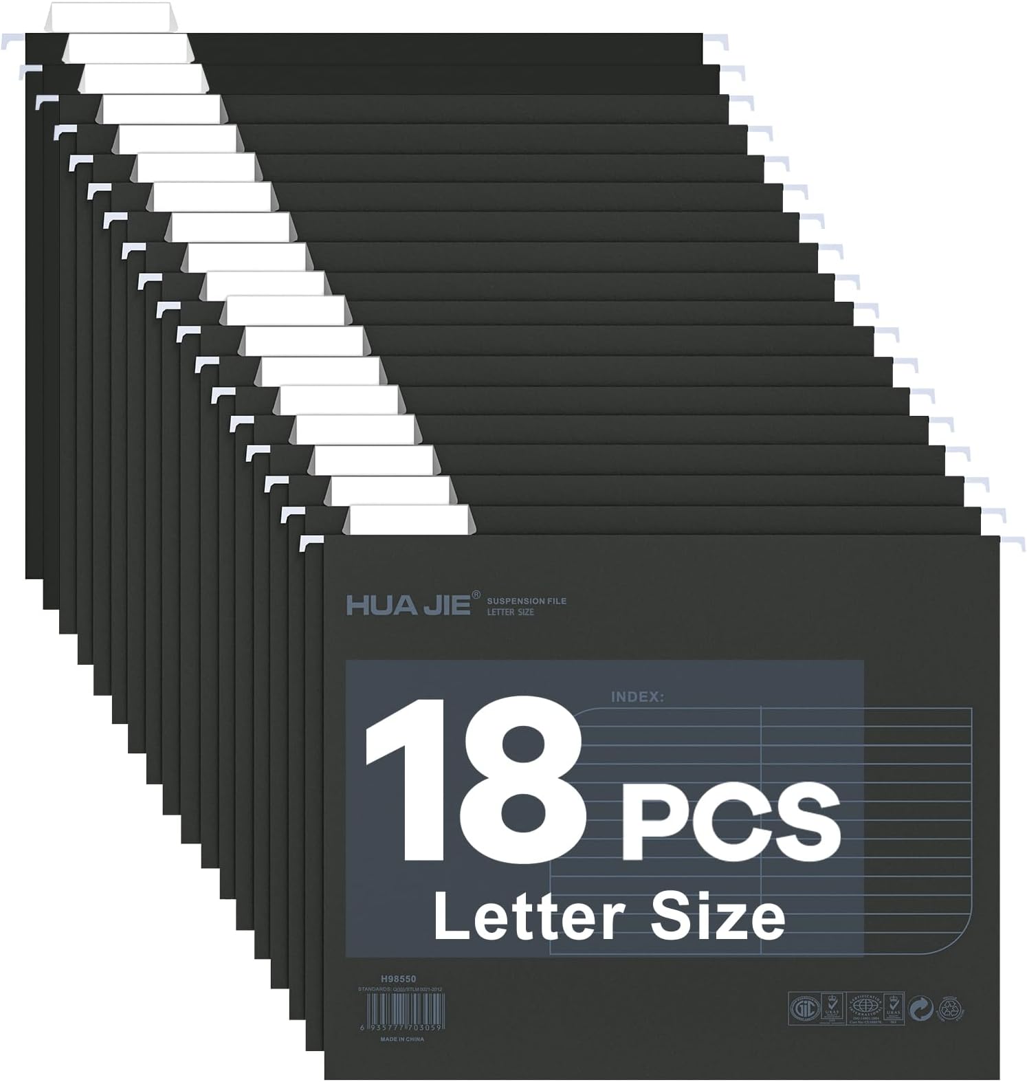 Amazon.com : MerryNine 18pcs Black Hanging File Folders Letter Size ...