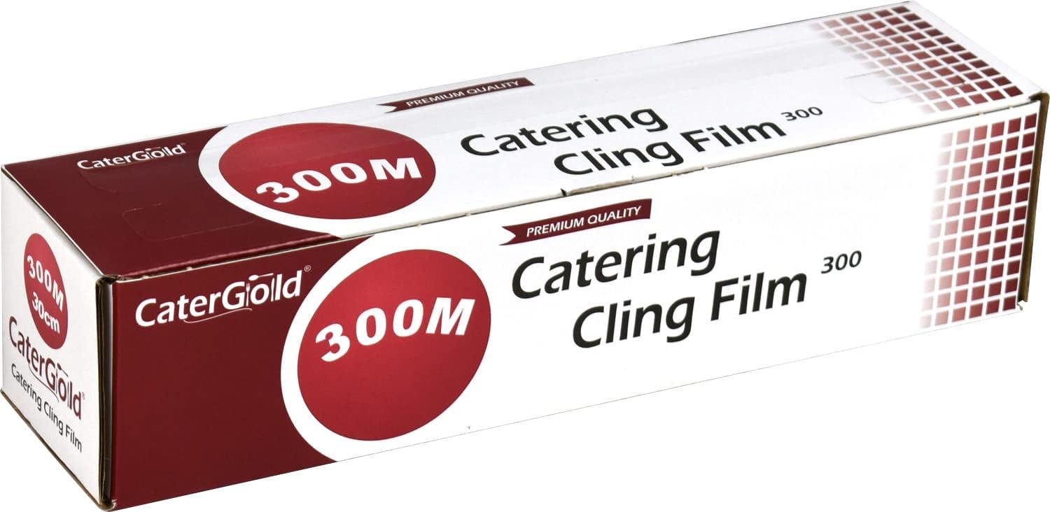 Pack of 2 Cling Film Food Wrap Rolls - Catering Kitchen Use, 2 x 30cm x ...