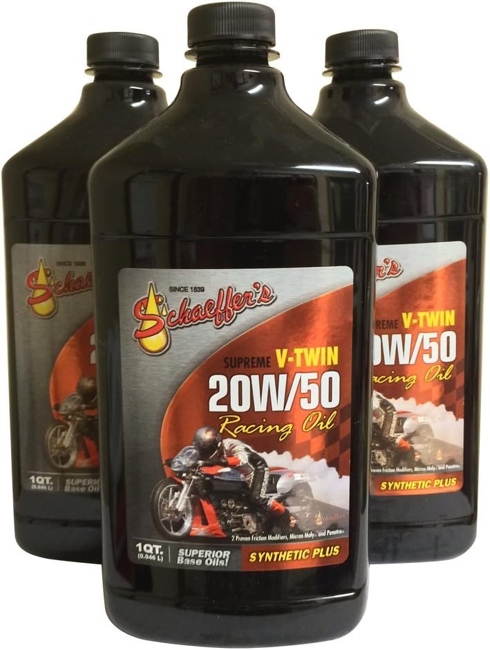 Amazon.com: Schaeffer's 707 20w-50 Racing Oil V-twin Synthetic Plus (3 ...