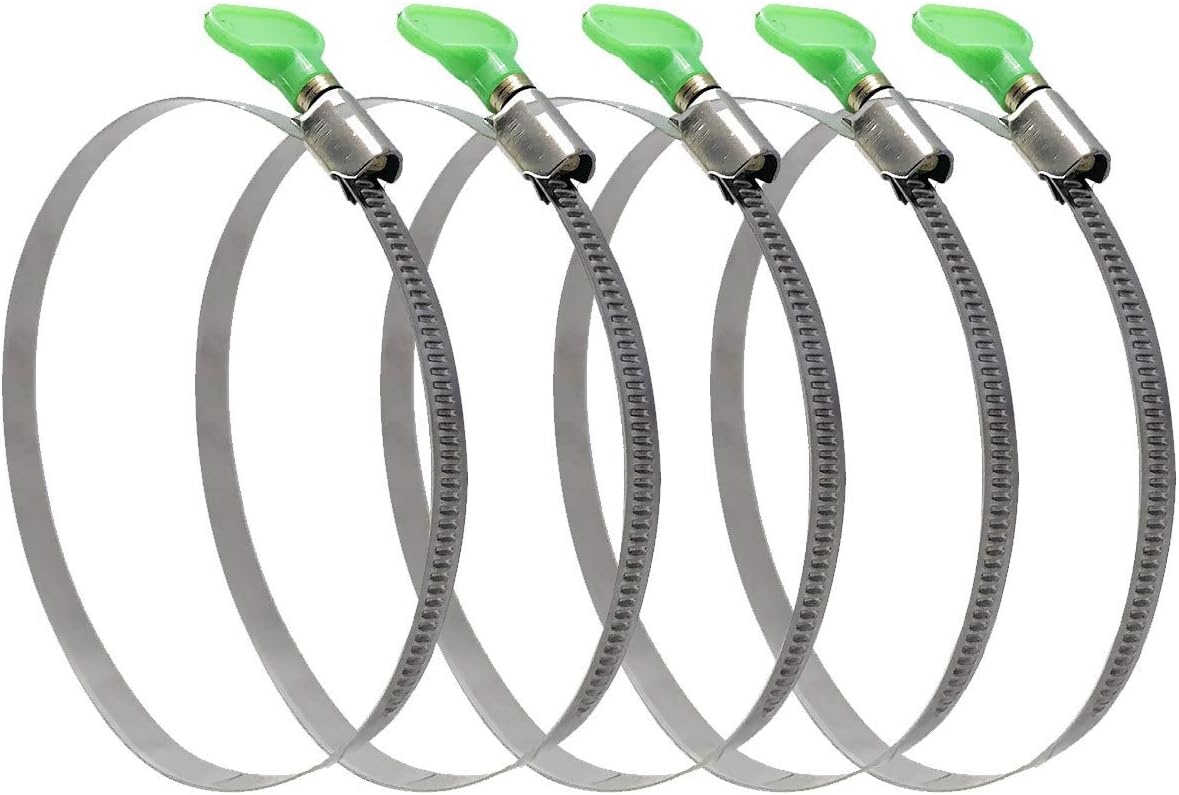Amazon.com: GLIDESTORE 6-Inch Hose Clamps Stainless Steel (Adjustable 5 ...