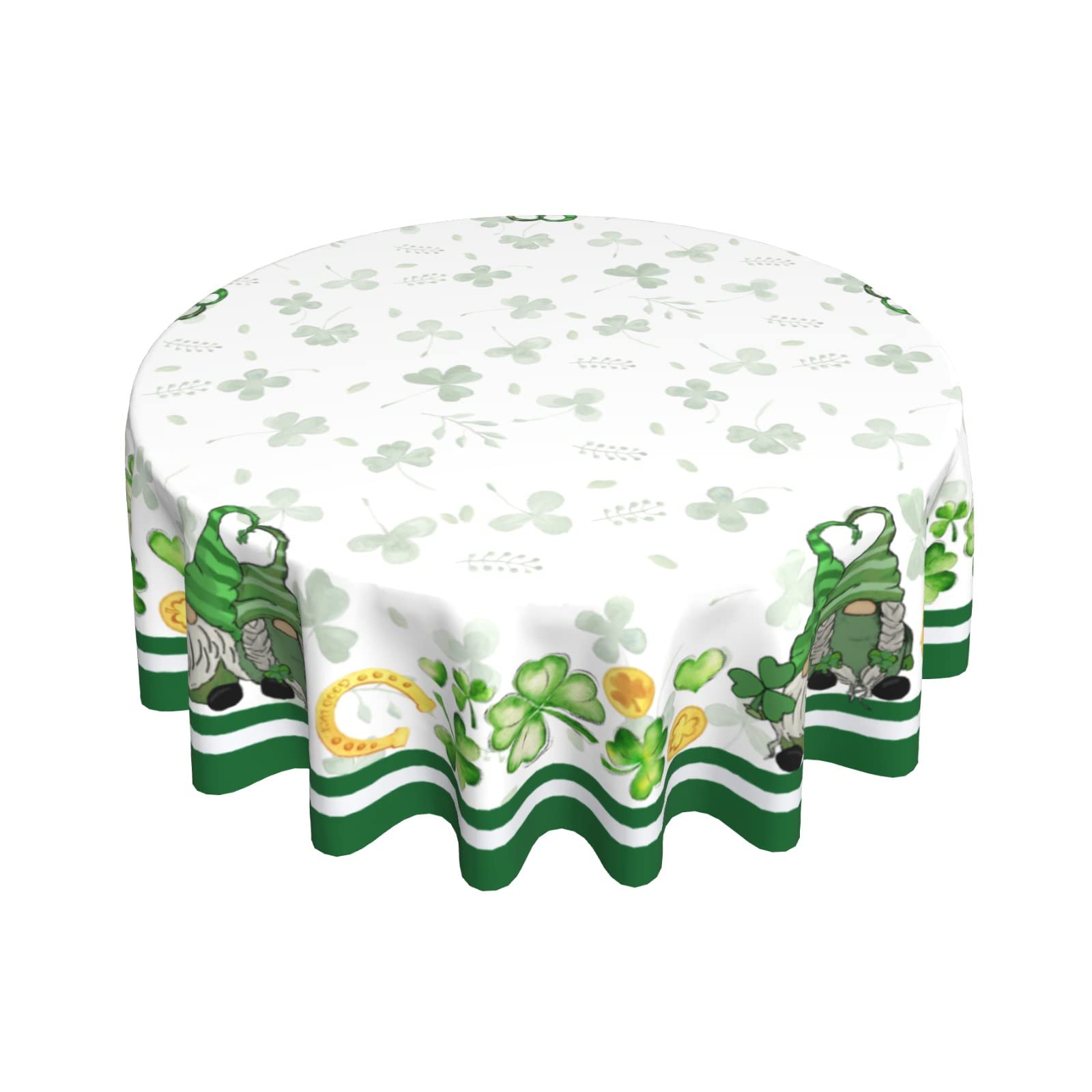 Amazon.com: Sweetshow St Patricks Day Tablecloth Round 60 Inch Shamrock ...