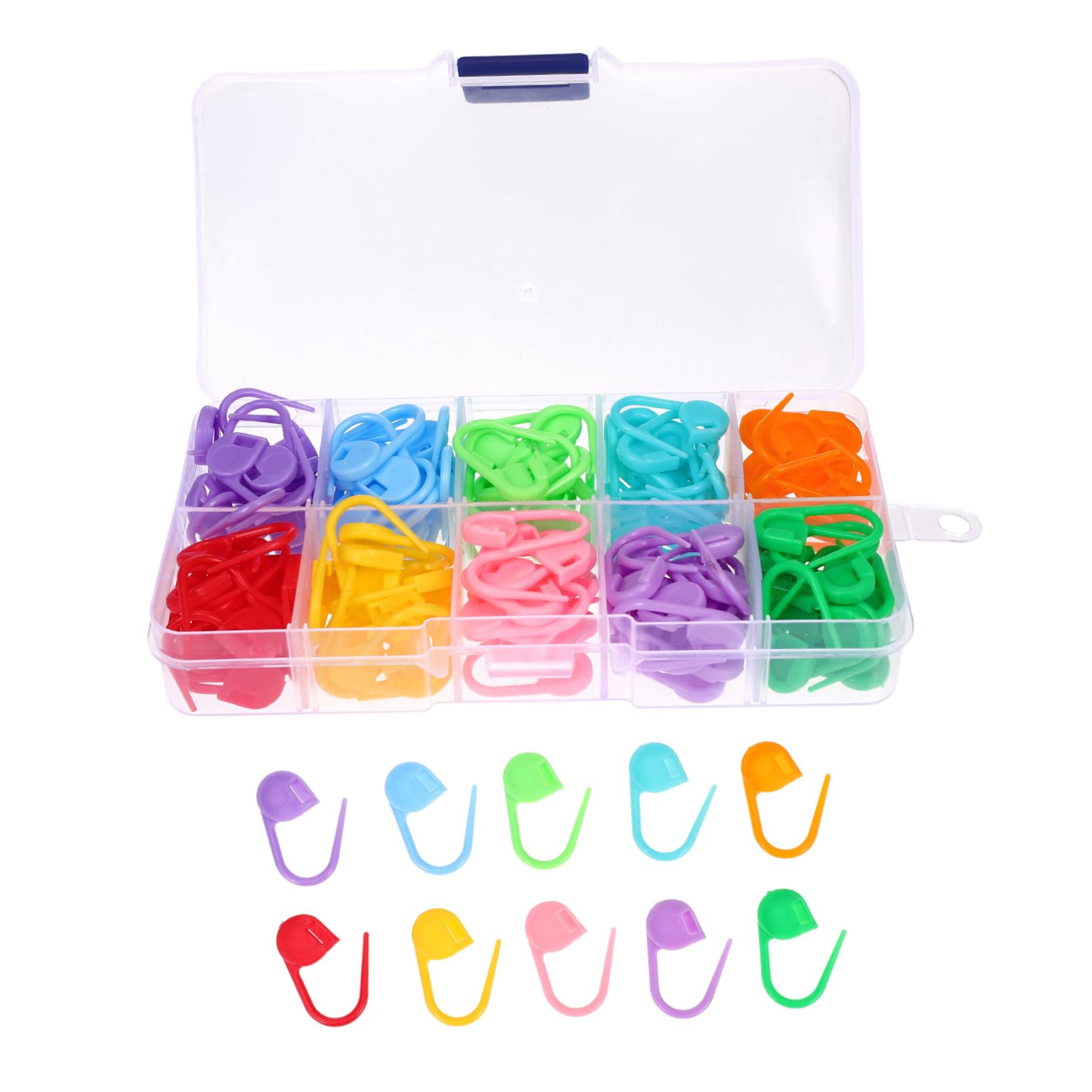 Amazon.com: TOPPERFUN 150 Pcs Knitting Crochet Hooks, Lockstitch Marker ...