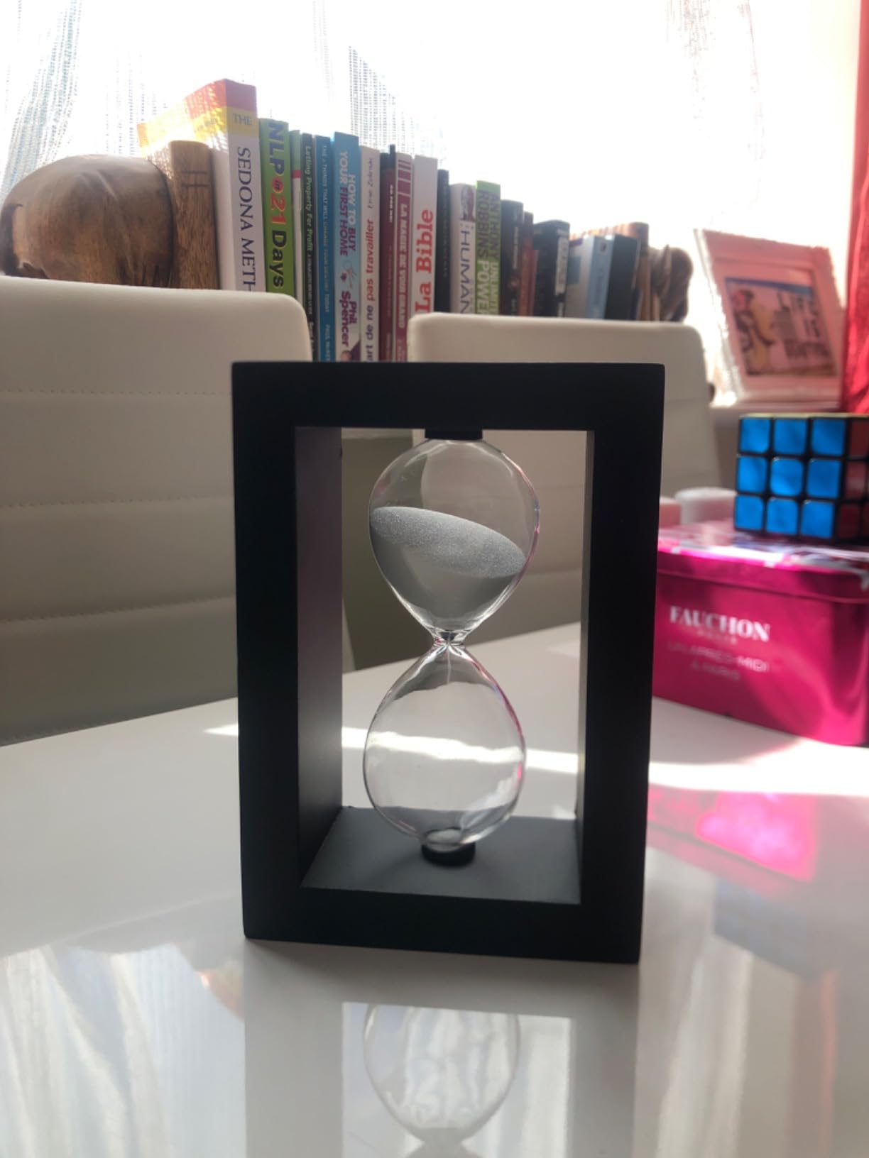 Bellaware Hourglass Timer, 30 Minutes Wooden Sand Timer, White Sand ...