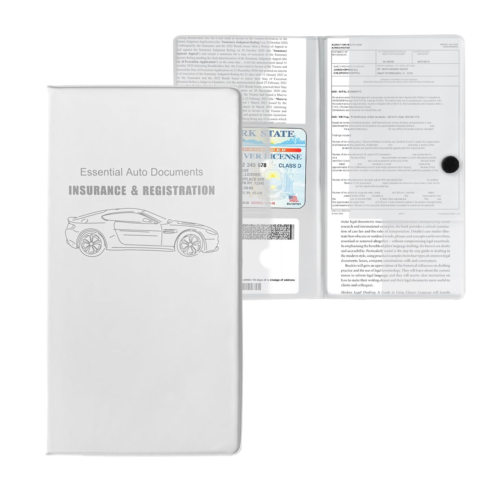 Snapklik.com : Augeny Car Registration And Insurance Holder, Essential ...