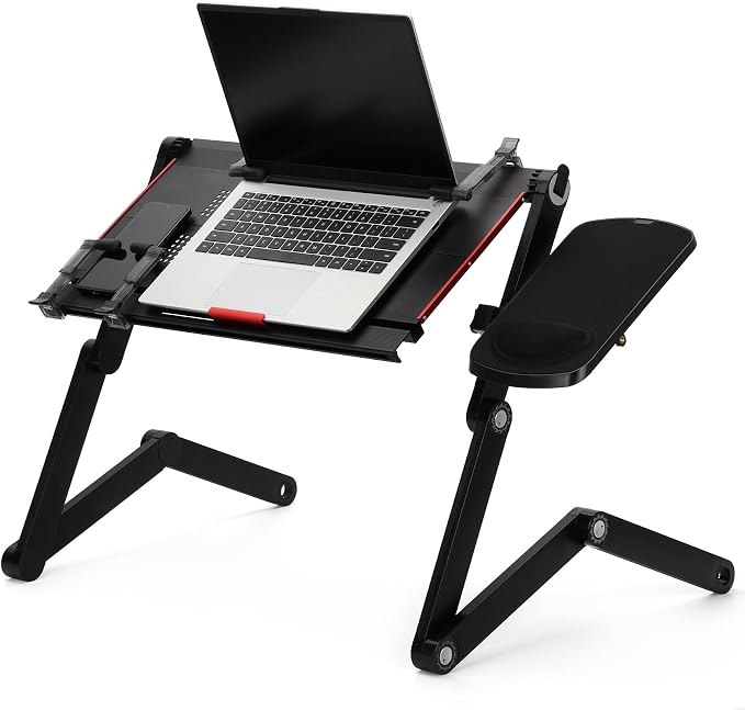 Amazon.com: Foldable Laying Down Desk, 53x31CM fold Lifting Lazy Table ...