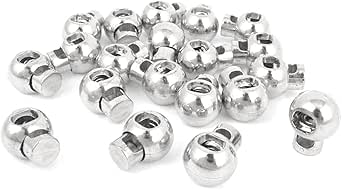 Amazon.com: uxcell Silver Tone Plastic 8mm x 5.5mm Single Hole Round ...