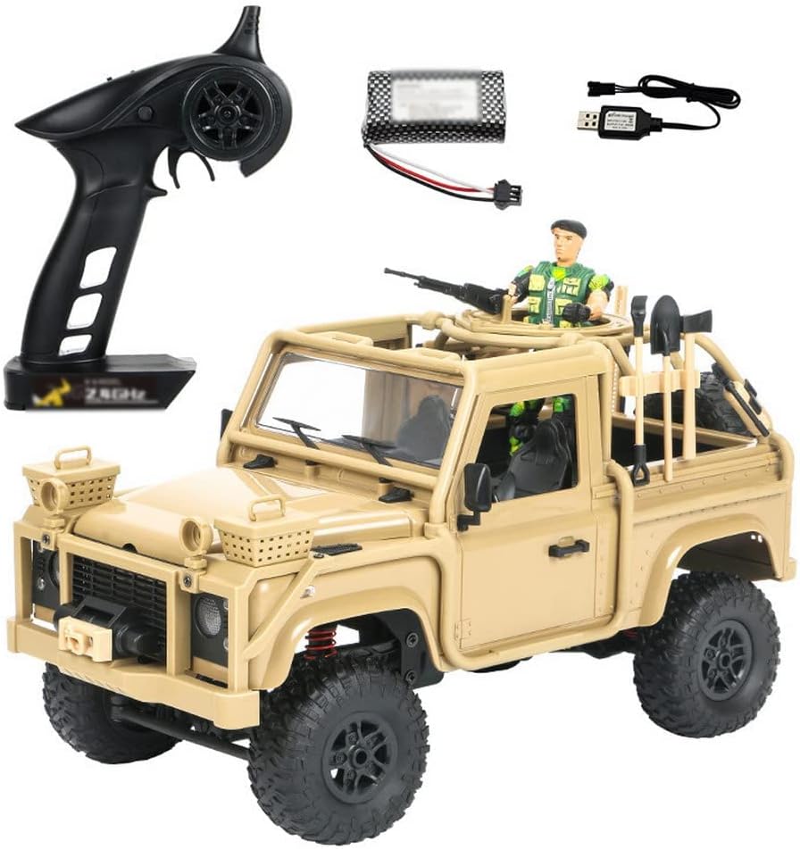 Amazon.com: QIYHBVR 1/12 2.4Ghz Crawler RC Car, Imulation American RC ...