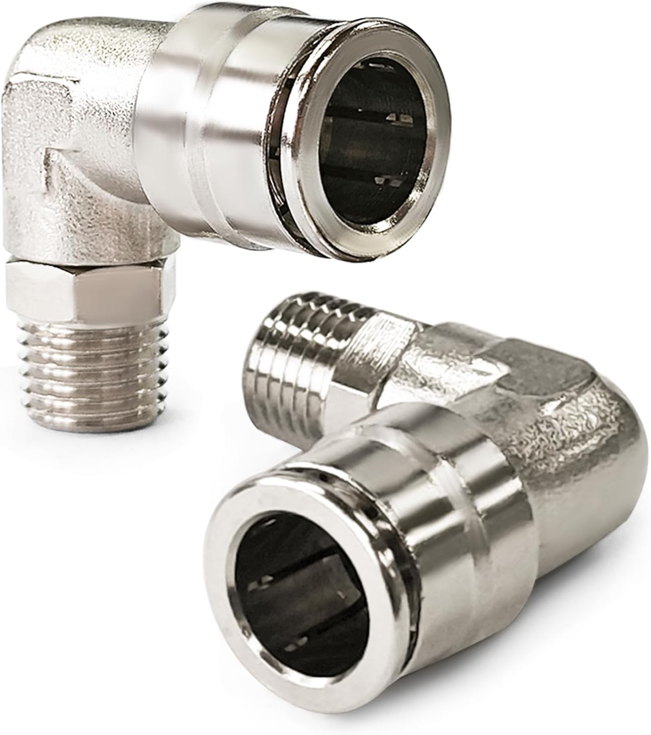 MILLISEC 2PCS Push to Connect Fitting Elbow, Pneumatic Male Elbow 1/2 ...