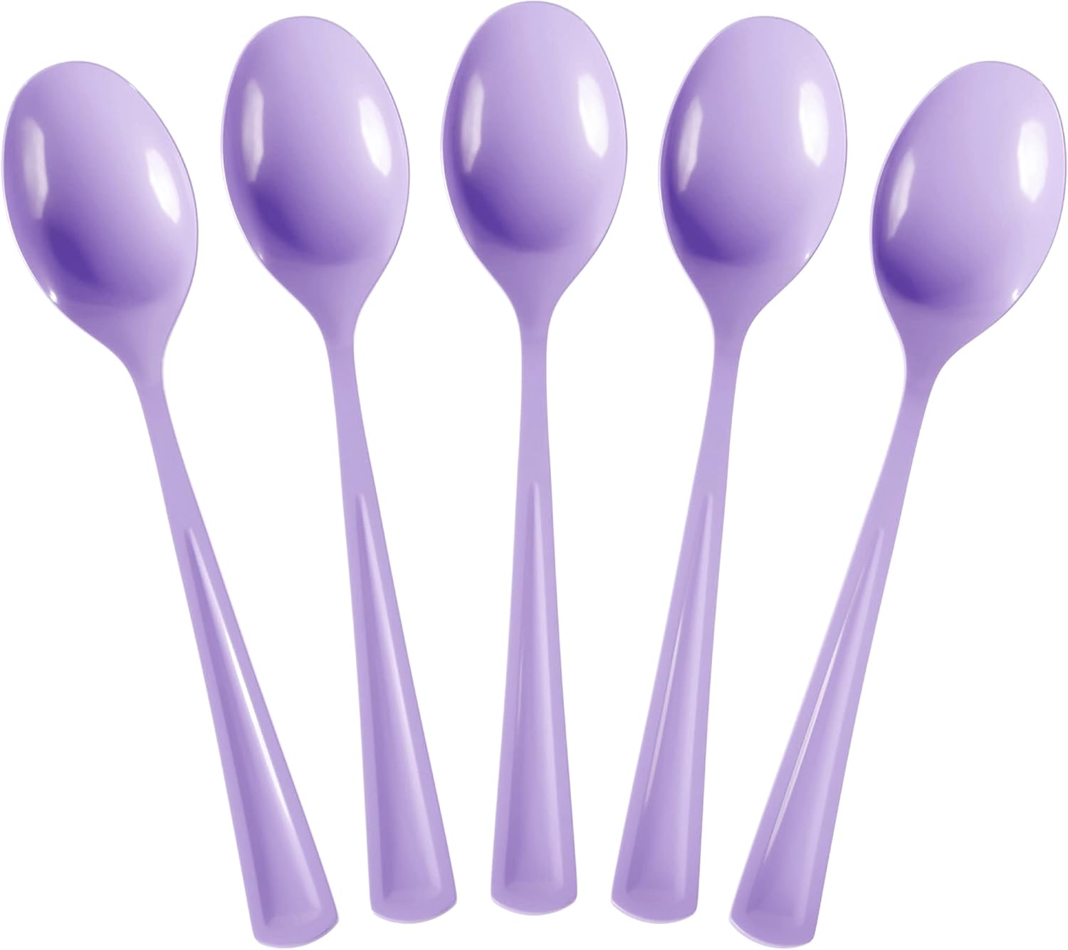 Amazon.com: Lavender Plastic Spoons 100 Pcs Lavender Spoons Disposable ...