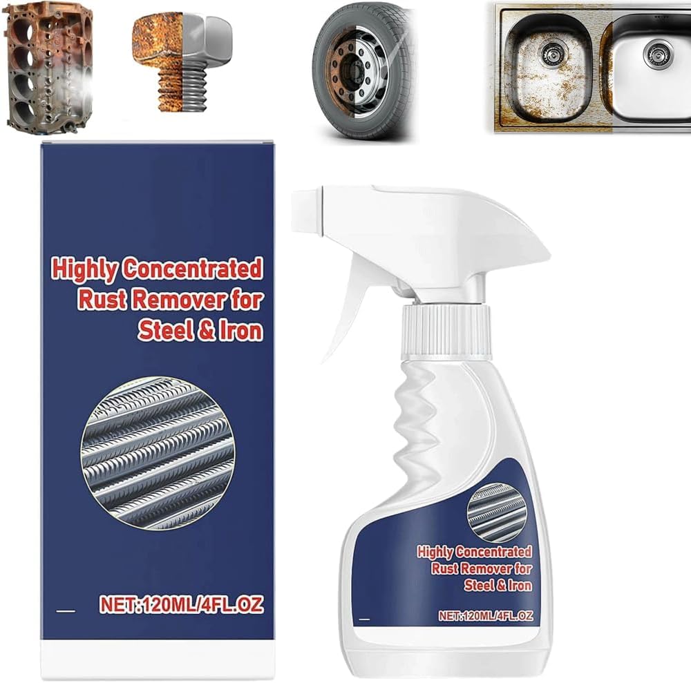 Heavy-Duty Metal Rust Remover,Highly Concentrated Rust Remover, Anti ...