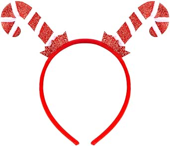Amazon.com: PRELITER Christmas Headbands for Women Red Candy Cane ...